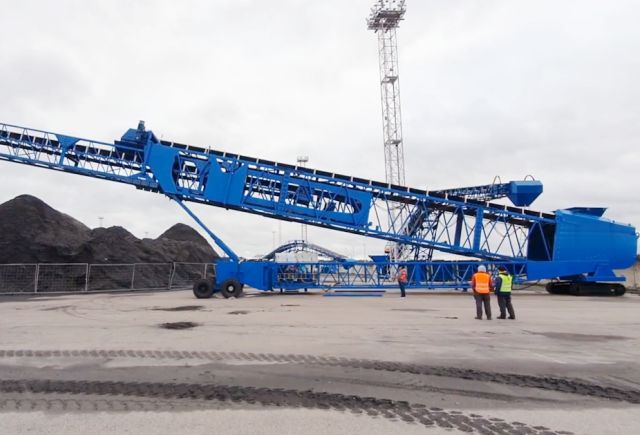 Portable Radial Telescopic Stacker | Telestacker Conveyor | SKE Industries